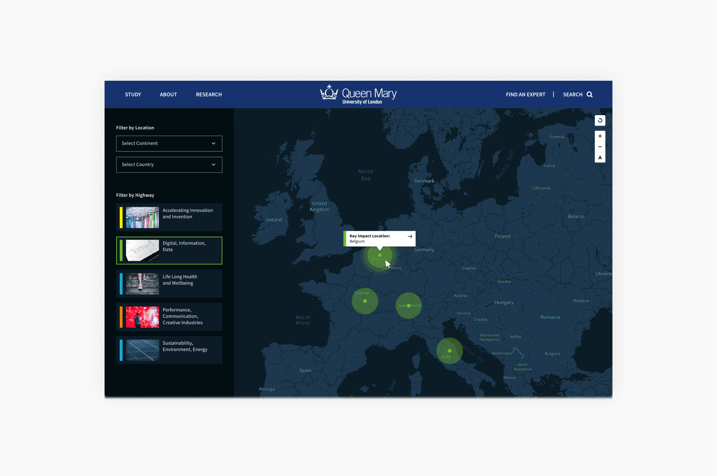 Research highways interactive map | Soak | Digital & data experience ...